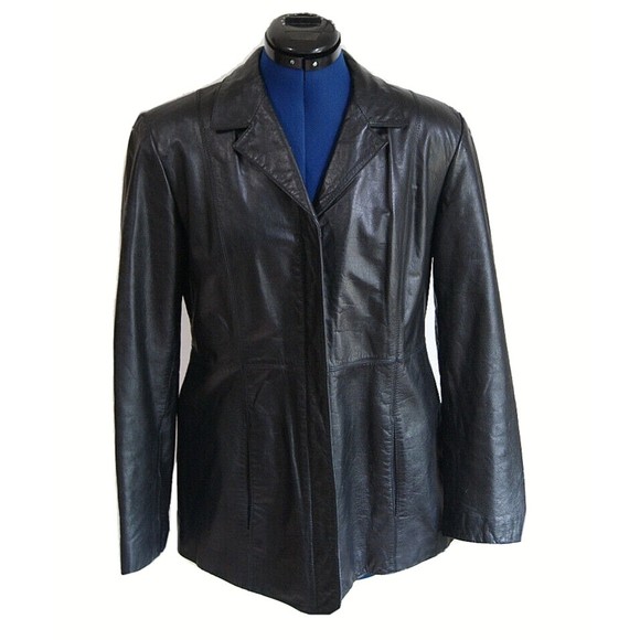 Outbrook | Jackets & Coats | Outbrook Black Leather Zippered Jacket Sz ...